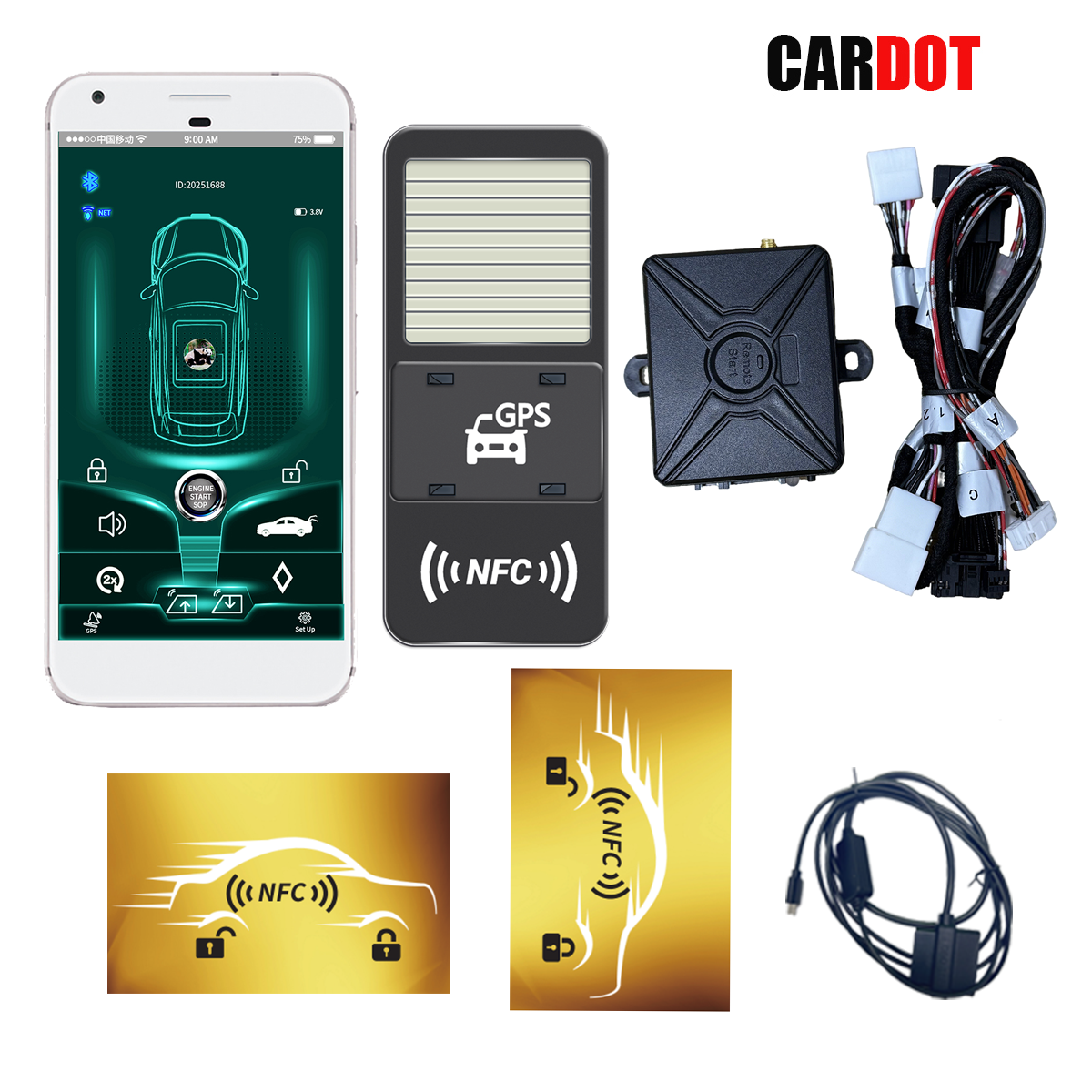 CARDOT 4G Remote Start Stop Engine GPS real time tracking App Lock Unl ...